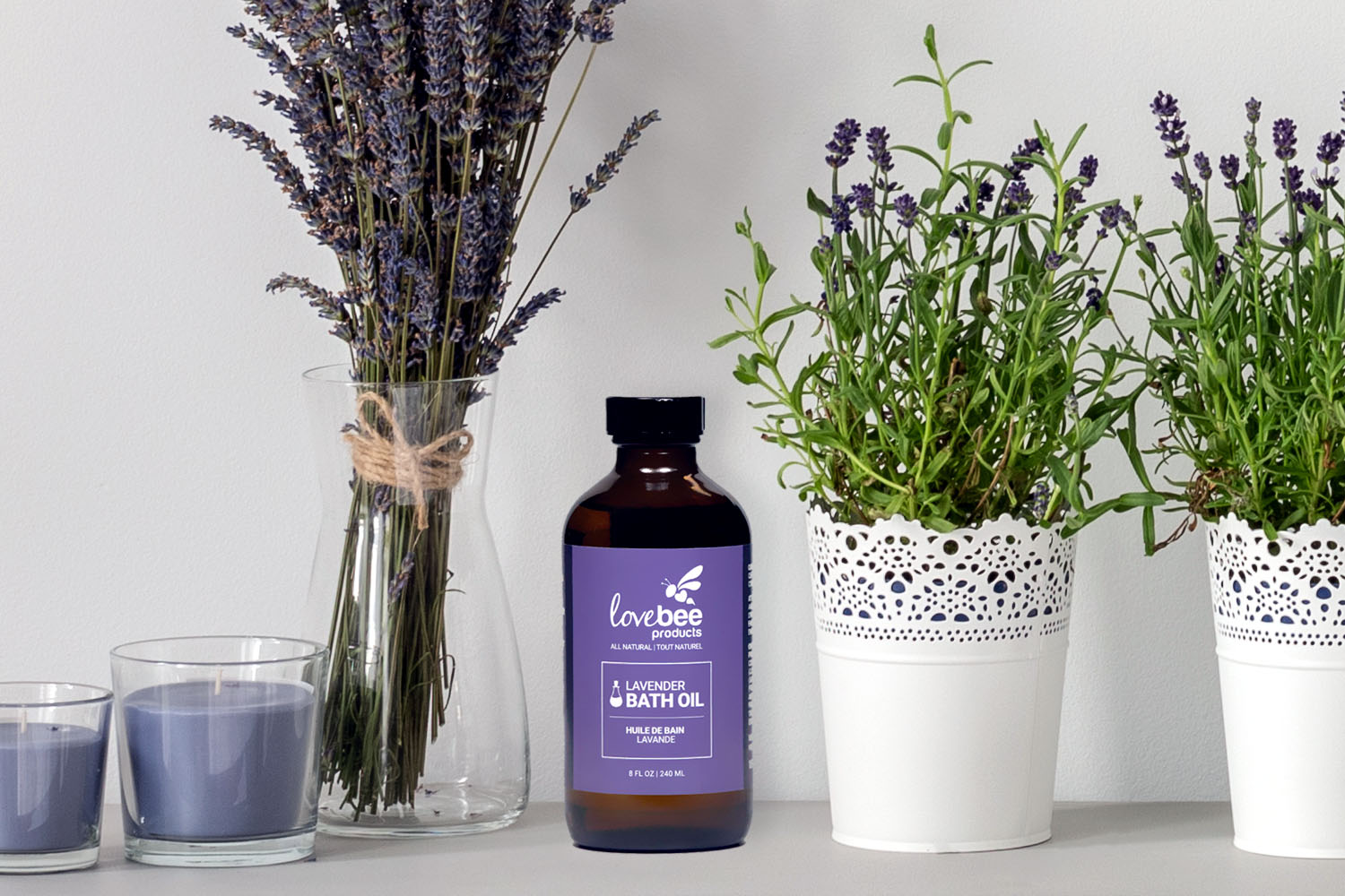 Lavender Bath Oil | Lovebee Products - All Natural Bath, Body, Skincare ...